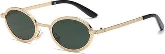 Generic Lunettes De Soleil Tendance For Hommes Et Femmes, Monture Ovale En M&eacute;tal, Style Petit Mod&egrave;le, Id&eacute;ales For Les F&ecirc;tes, Les Photos, Les Vacances Et Le Sh