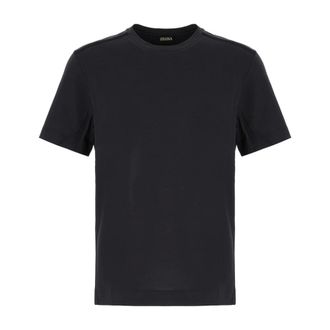 Ermenegildo Zegna Homme, Tops, Bleu, Taille: XL T-shirt Casual en Coton pour Homme