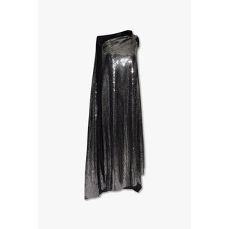 Balenciaga Kleid in Metallic-Optik in Midi-L&auml;nge - - Dresses - Damen - Schwarzk - S