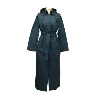 Brioni Blue Long Trench Coat Size M