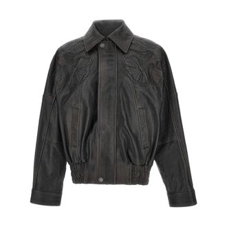 Golden Goose Femme, Vestes, Bleu, Taille: 38 FR Veste en jean zipp&eacute;e