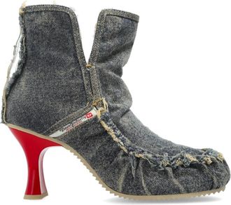Diesel Femme, Chaussures, Bleu, Taille: 40 EU D-Woodstock Bottines &agrave; talons