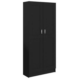 vidaXL Biblioth&egrave;que, Meuble de Rangement avec Compartiment, Armoire &agrave; Livres Salon Salle de S&eacute;jour Int&eacute;rieur, Noir Bois dIng&eacute;nierie