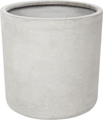 Beliani Beliani - Cache-pot dext&eacute;rieur rond 42 cm - Fibre dargile gris - Trou de drainage - R&eacute;sistant aux intemp&eacute;ries - Pour int&eacute;rieur et ext&eacute;rieur - ROND
