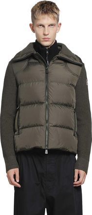 Moncler Padded Wool Zip-Up Cardigan