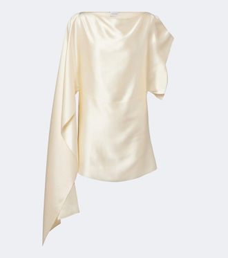 Magda Butrym Top asym&eacute;trique en satin de soie