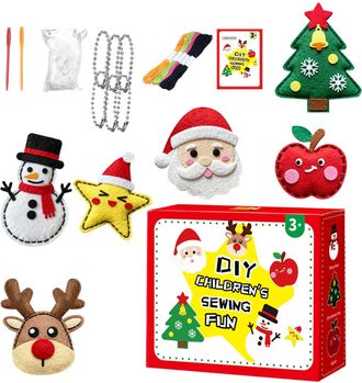Generic Weihnachts-N&auml;hset | Kinder-N&auml;hset | Kindergarten-Vorschulparty, saisonale Dekoration f&uuml;r Zuhause, Klassenzimmer, Kinder, kreatives handgefertigtes Pro