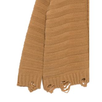 Maison Margiela Ribbed V-Neck Cardigan - Camel