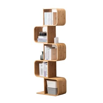 Generic Geometrisches Bücherregal,Holz-Trennwandregal,Kreativer offener Würfel-Aufbewahrungsschrank,Geeignet for Home Office und Wohnzimmer(5Layer)