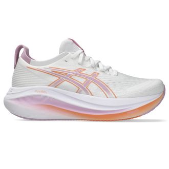 Asics Womens Gel-Nimbus 27 Running Shoe, White/Light Ube, 41.5 EU