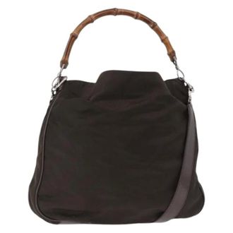 Gucci Sac bandouli&egrave;re en nylon Pre-owned - Femme - Pre-owned - Brun - Taille: ONE Size