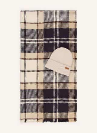 Barbour Set Pendle: Schal Und M&uuml;tze beige