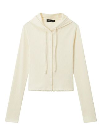 Tout à Coup hoodie à boutonnière - Blanc