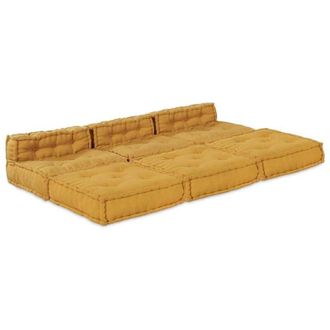 vidaXL Modulares Sofa 4 pcs Gelb 70 x 70 x 56 cm Stoff vidaXL