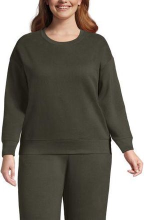 Lands End Sweatshirt SERIOUS SWEATS, Damen, Größe:52-54 plus, Grün, Elasthan/Baumwoll-Mischung/Polyester-Mischung, by Lands End