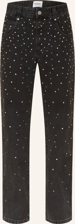 Isabel Marant Marant Étoile Straight Jeans Brinsa Mit Nieten schwarz