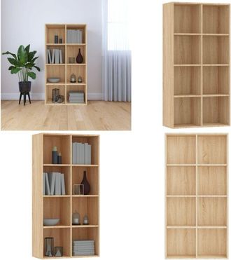 vidaXL Vidaxl - B&uuml;cherregal/Sideboard Sonoma-Eiche 66&times;30&times;130 cm Holzwerkstoff - B&uuml;cherregal - Sideboard - Eiche Dekor - Holzwerkstoff - M&ouml;bel - Home & Living