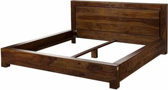 Massivmoebel24 Lit double 160x200 Palissandre laqu&eacute; Life honey metro life 136