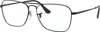 Ray-Ban Caravan Optics Schwarz Gl&auml;nzend Fassung Klar Glas 58-15
