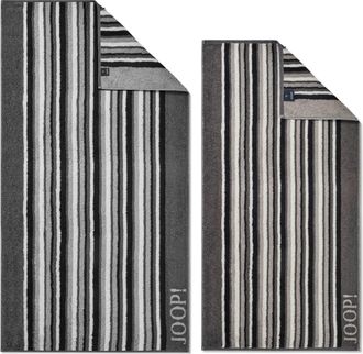 Joop Handtücher Move Stripes 1692 anthrazit - 77