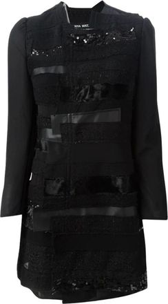 Junya Watanabe Femme, Manteaux, Noir, Taille: 42 FR Manteau Patchwork