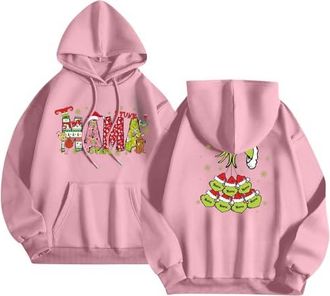 Generic Le Grinch Sweat A Capuche Femme 2025 Femmes Christmas Polaire Deguisement Moche Vêtements De Pyjama Noël Oversize Pilou Pull The Costume Chaud Sweet S