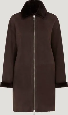 Belstaff Belstaff Spelter Mantel für Damen Merino Shearling Kastanienbraun XS