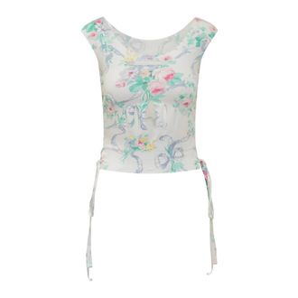 Collina Strada Femme, Tops, Multicolore, Taille: 40 FR T-Shirt Col en U avec Motif All-Over