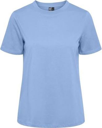 Pieces Pcria SS Solid Tee Noos BC T-Shirt, Hydrangea, L Femme