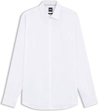 BOSS Hommes H-HANK-kent-C1-214 Chemise Slim Fit en Popeline de Coton Stretch Facile à Repasser