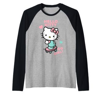 Hello Kitty Cooles Power-Skateboard Pro Classic Fun f&uuml;r M&auml;dchen Raglan