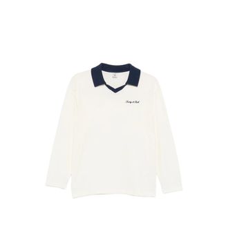 Sporty & Rich Logo-embroidered V-neck T-shirt