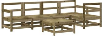 vidaXL Salon de jardin 6 pcs bois de pin impr&eacute;gn&eacute; vidaXL