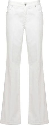 Etro Femme, Pantalons, Blanc, Taille: W26 Flared Stretch Cotton Denim Jeans