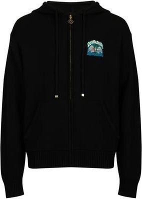 Casablanca Cardigan zipp&eacute; &agrave; capuche en laine