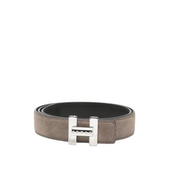 Hogan G&uuml;rtel mit Logo-Plakette - - Accessories - Damen - Braun - 90 CM