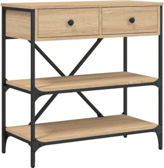 vidaXL Konsolentisch Sonoma-Eiche 75x34,5x75 cm Holzwerkstoff - Vidaxl