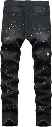 Generic Jean Homme Jeans Homme Week-End/Voyage Jean Stretch Fashion Coupe Droite Slim - Silhouette &Eacute;lanc&eacute;e avec Confort &Eacute;lastique pour Tous Les Jours