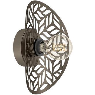 Eglo Wandlampe Swaby, Wandleuchte innen, Wohnzimmerlampe mit dekorativem Lampenschirm, Stahl in Bronze, E27 Fassung