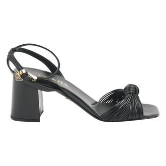 Prada Ledersandalen mit Absatz - - Shoes - Damen - Schwarzk - 39 EU