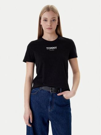 Tommy Jeans T-Shirt Essential DW0DW21842 Schwarz Regular Fit