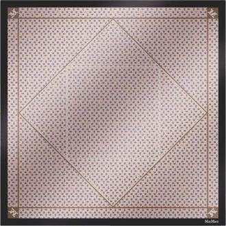 Max Mara Femme, Accessoires, Gris, Taille: ONE Size Carre 90W Foulard