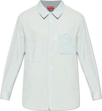Kenzo Homme, Chemises, Bleu, Taille: M Chemise en jean avec poches