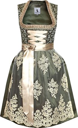 Alpenm&auml;rchen Midi Dirndl aus Exklusiver Kollektion inkl. Sch&uuml;rze Gr.40 - ALM909