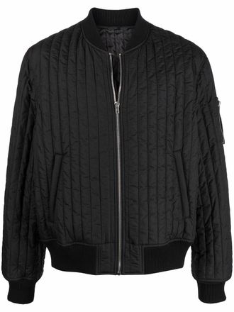 Helmut Lang veste bomber matelassée à fermeture zippée - Noir