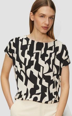 s.Oliver Kurzarmshirt T-Shirt T-Shirt aus Viskosestretch im Relaxed Fit