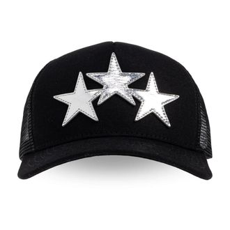 Amiri Homme, Accessoires, Noir, Taille: ONE Size 3 Star Metallic Trucker Hat