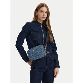 Tommy Hilfiger Handtasche Tommy Hilfiger Popette Camera Bag Denim Flag AW0AW18610 Blau