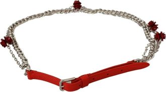 Dolce & Gabbana Femme, Accessoires, Rouge, Taille: 80 CM Ceinture