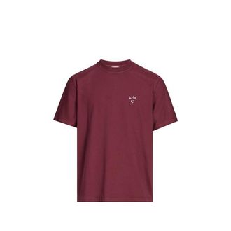 Arte Baumwollstickte rechts t -Shirt - Rot